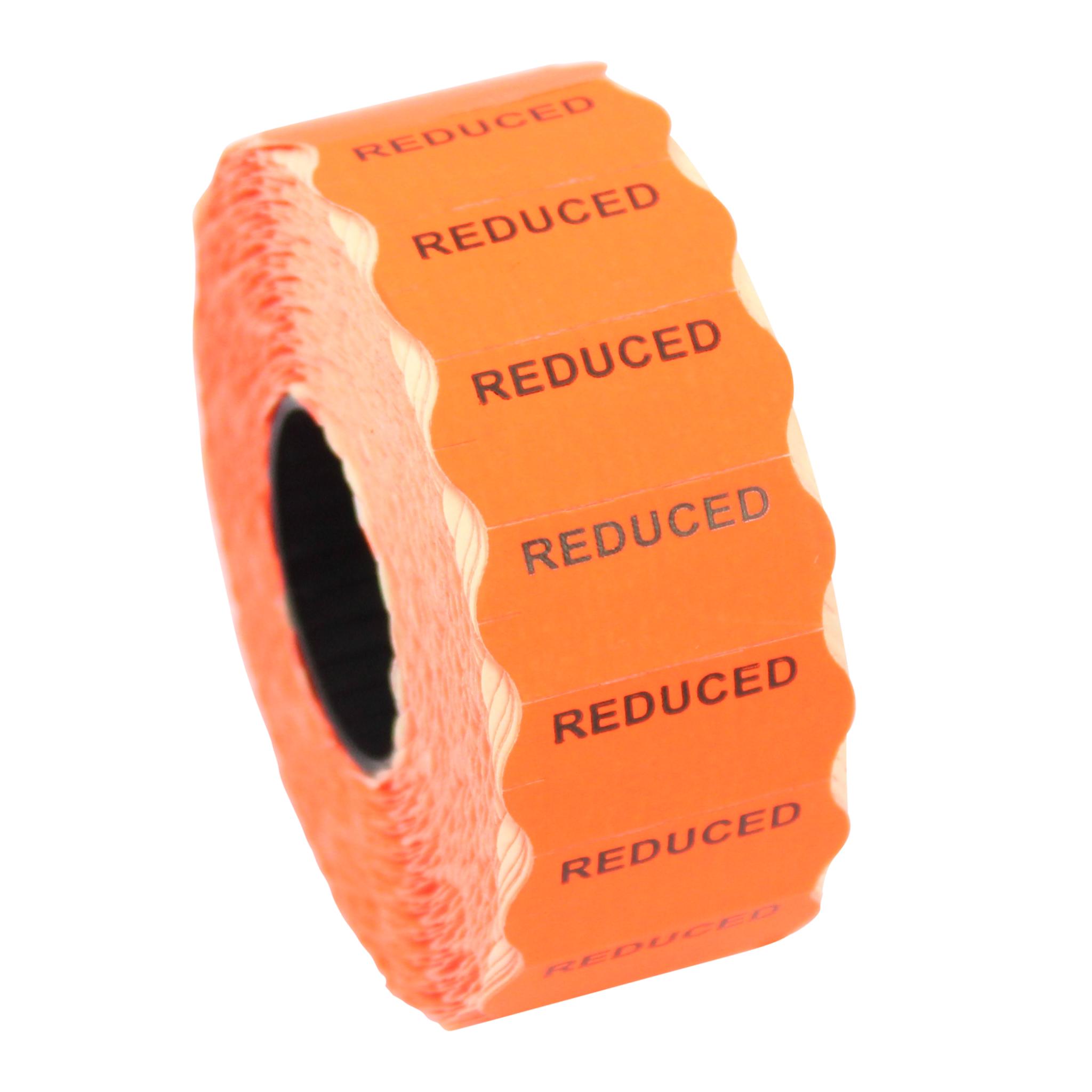 REDUCED Price Gun Labels - CT4 Fluorescent Red REDUCED 26mm x 12mm ...